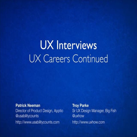 How to Answer UX Interview Questions | PPT