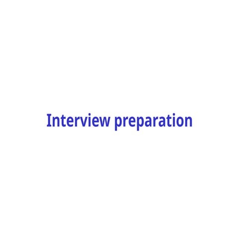 Interview Preparation for IT and gen.ppt | Resume Writing and Advice ...