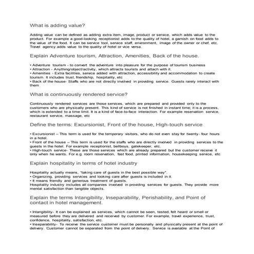 Hospitality Interview Questions