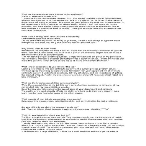 Interview question | PDF