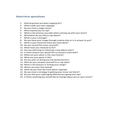 Interview questions | PDF