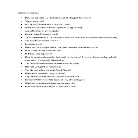 Interview questions - draft projek knk Mib - UNISSA | DOCX