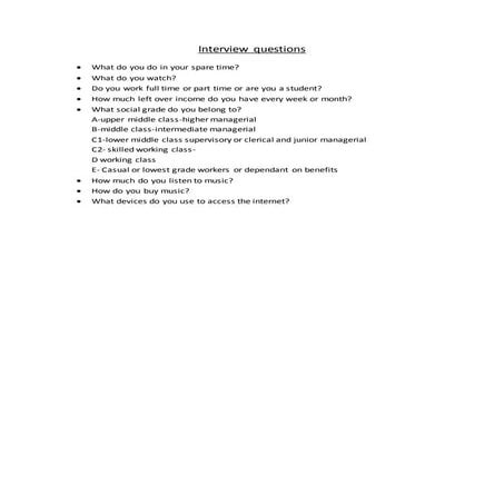 Interview questions | DOCX