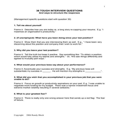 Interview questions | PDF