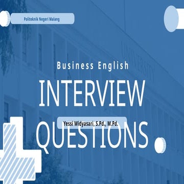 Techniques and Examples of Interview Questions | PPTX