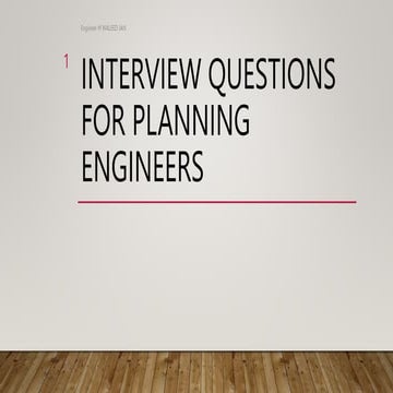 Interview Questions for planning Engineers.pptx