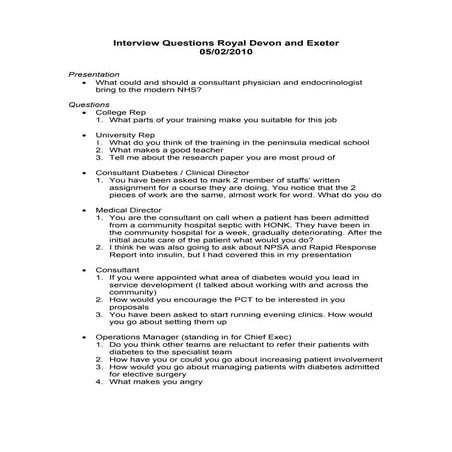 Interview Questions Rde 5 2 10 | DOC
