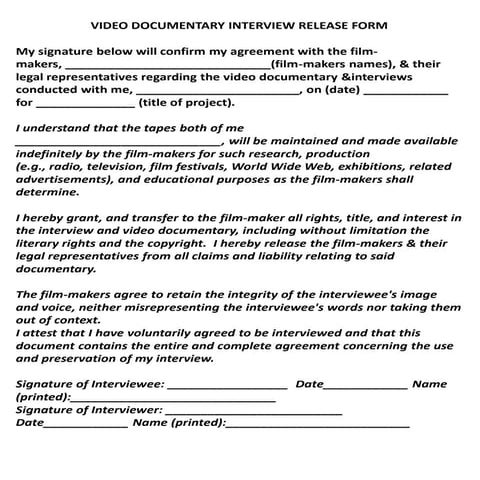 Interview Release | PPTX