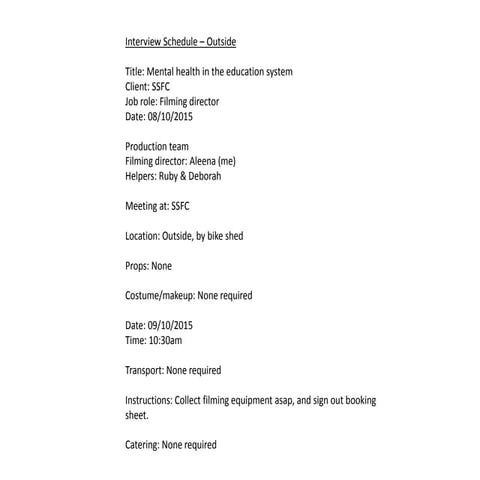 Interview schedule | PPT