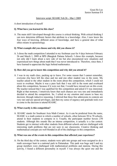 Interview ppt | PPTX