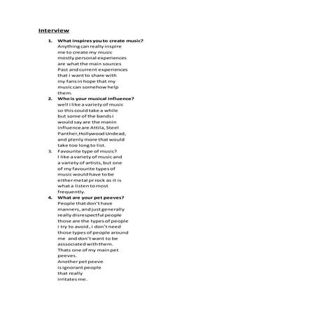 Interview script | PDF