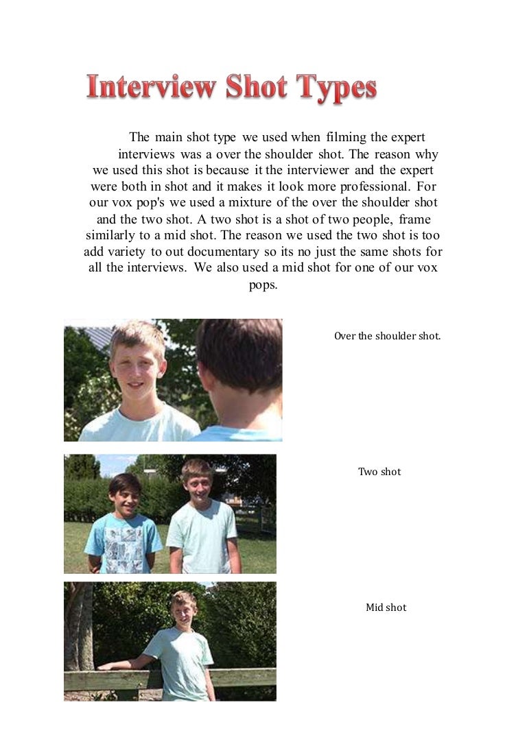 Interview shot types