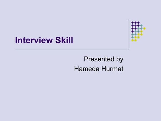 Interview skills Presentation | PPT | Resume Writing and Advice | Job ...