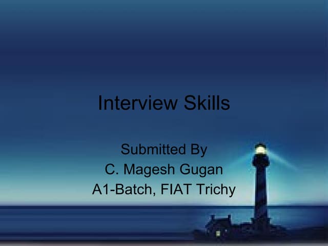 Interview skills Presentation | PPT