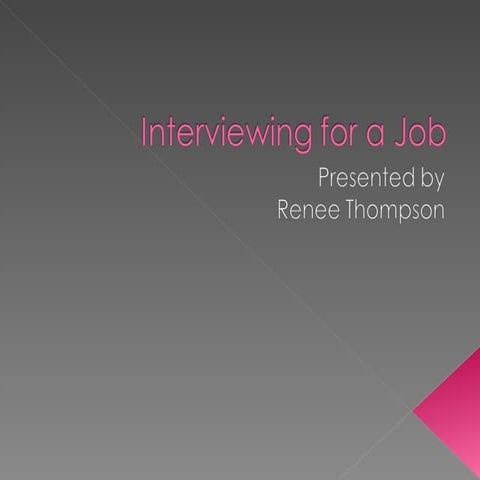 Interview Skills | PPT
