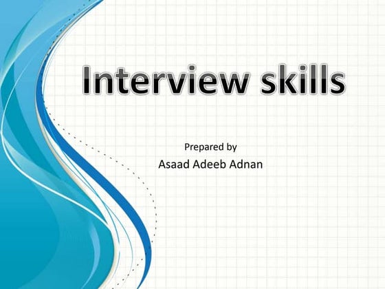 Interview skills | PPT