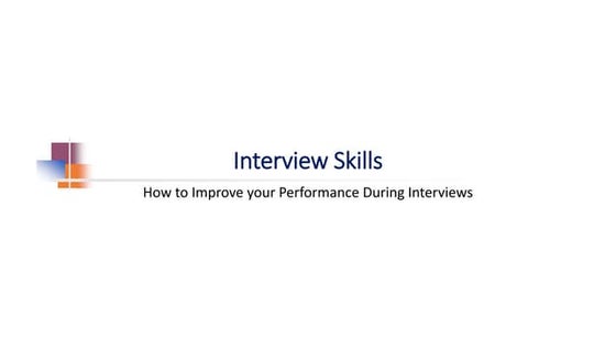 Resume & Interview Tidbits | PPTX