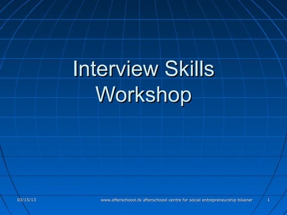 Interview skills Presentation | PPT | Resume Writing and Advice | Job ...