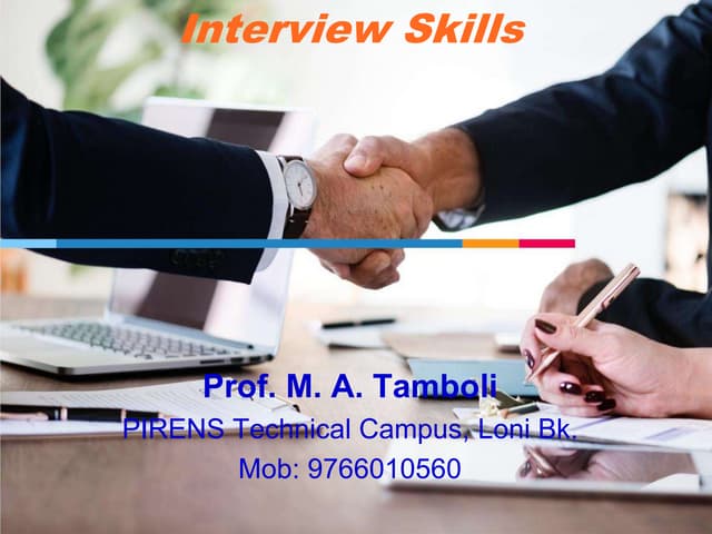 Effective interviewing skills | PPTX