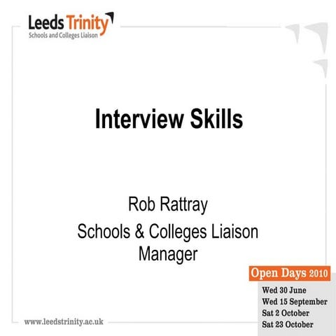 University interviews | PPT