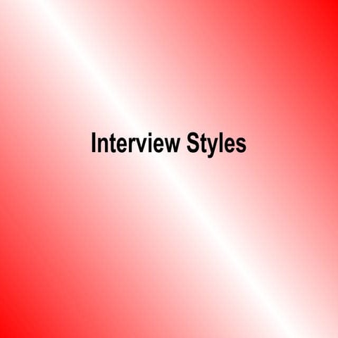 Interview styles | PPT