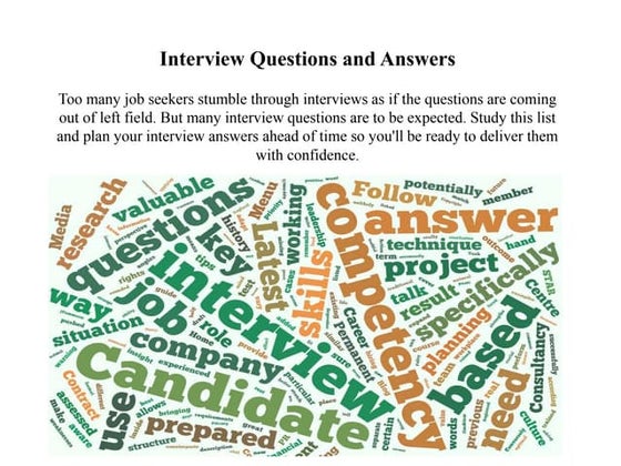 27 Common Job Interview Questions with Sample Answers.pdf | Resume ...