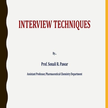 Interview techniques | PPTX