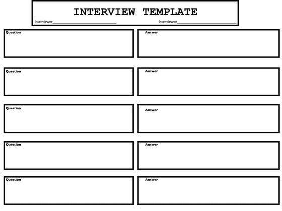 Interview Template | PPT