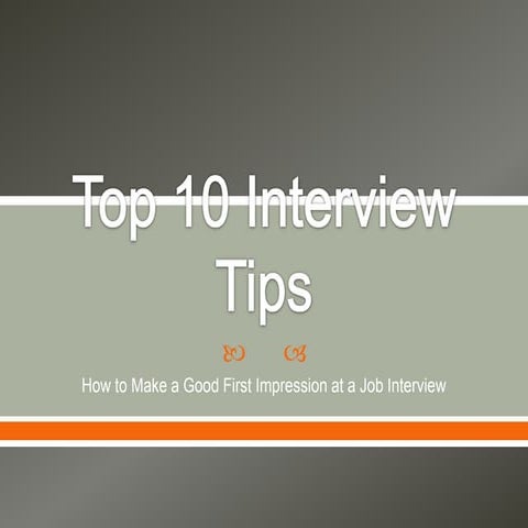 13 Great Interview Tips and Tricks | PDF