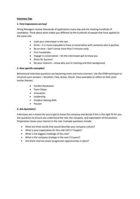 Job Market Skills (JMS) Program - Job Interview Techniques | PDF