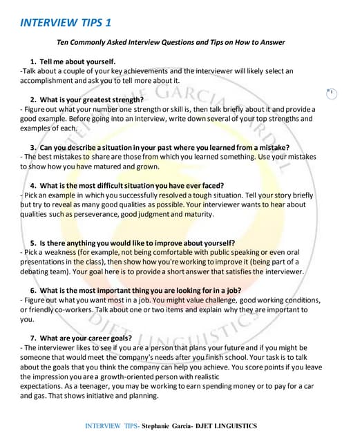 Informational interviews | PPT