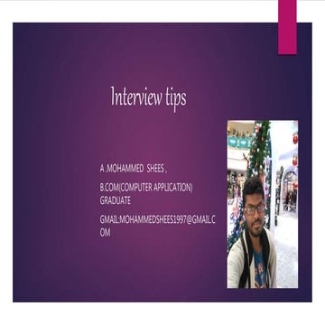 my Interview tips | PPTX
