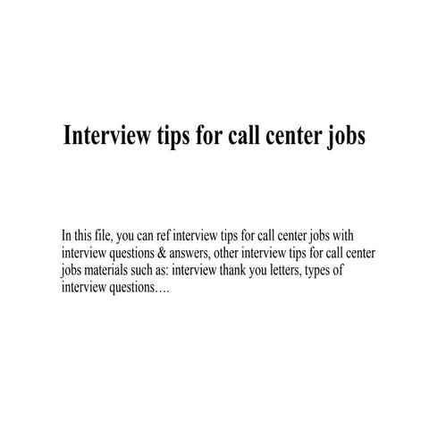 Job interview techniques and tips | PPTX