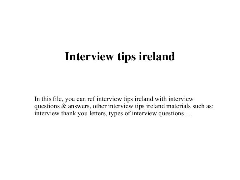 Interview tips ireland