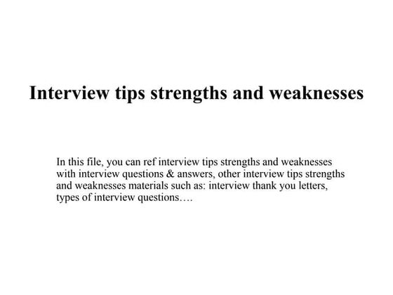 Getting prepared for interviews | PDF