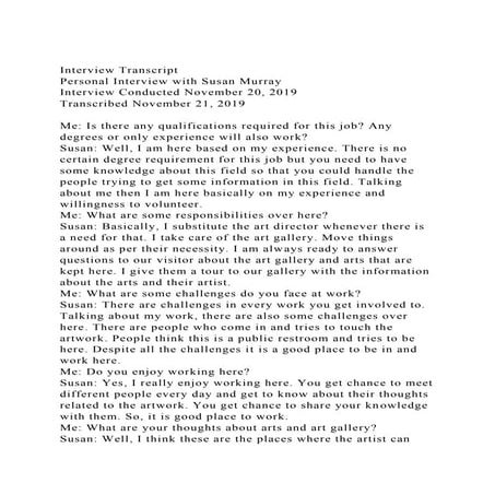 Interview TranscriptPersonal Interview with Susan MurrayInterv.docx