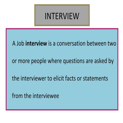Interview types for job seekers | PPT
