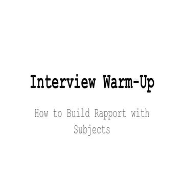 Interview warm up | PPTX