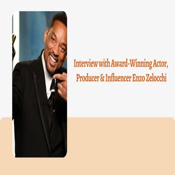 I am Enzo Zelocchi, an actor, producer, and influencer | PPT