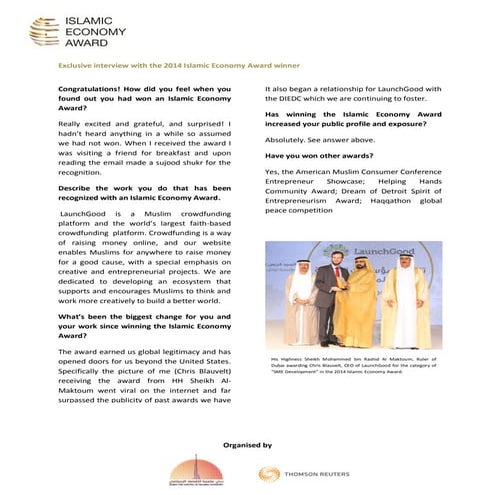 Interview with Chris Blauvelt, CEO of launch good | PDF