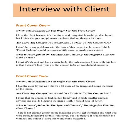 Interview with client | PDF