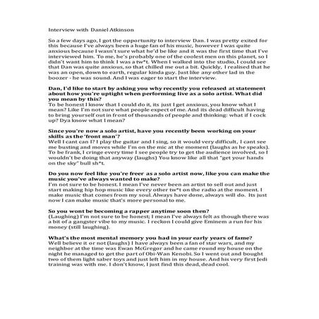 Interview with Dan Atkinson | DOCX