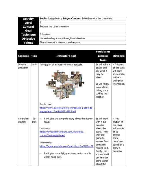 Sample lesson plan animated poem | DOCX