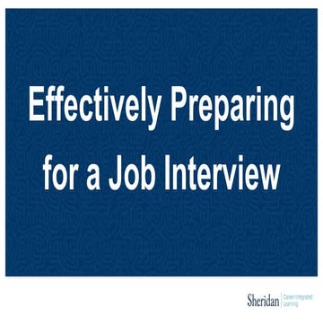 Job-Interview a subject for communication for various purposes | PDF