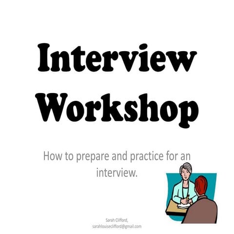 Interview workshop | PPTX