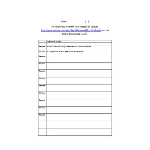 Interview writing | PPTX