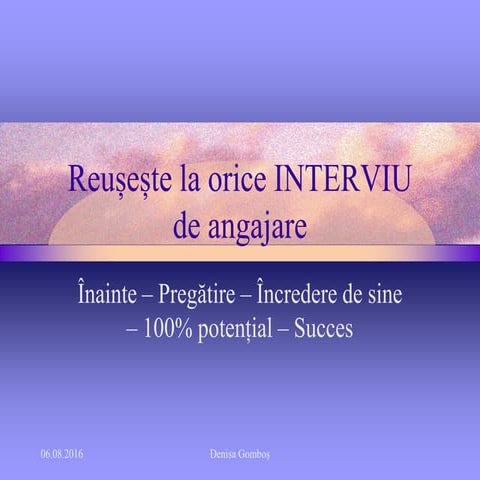 Interviul de angajare | PPT