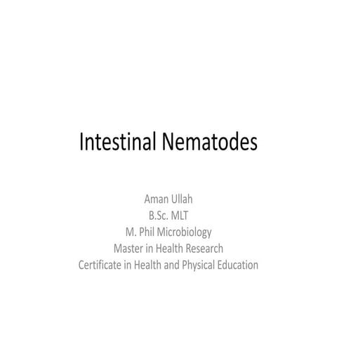 Intestinal nematodes | PPTX