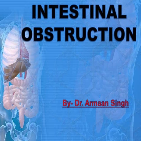 Intestinal obstruction | PPT