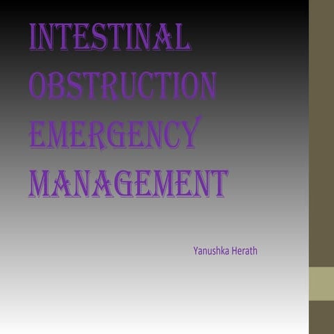 Intestinal obstruction | ODP